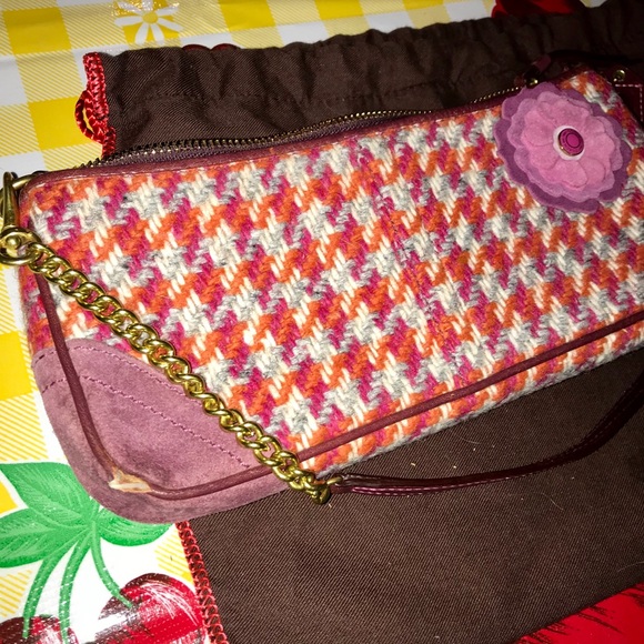 Coach | Bags | Small Coach Hamilton Tweed And Rose Suede Bag | Poshmark